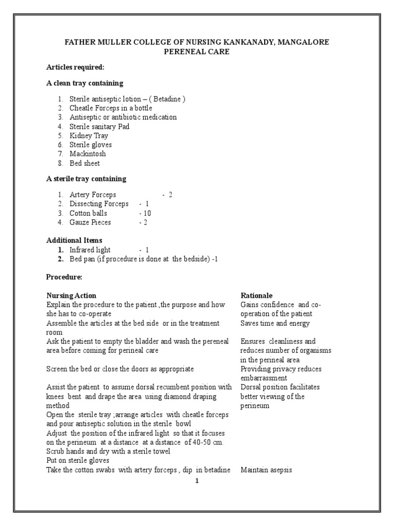 Pereneal Care | PDF | Labia | Wound