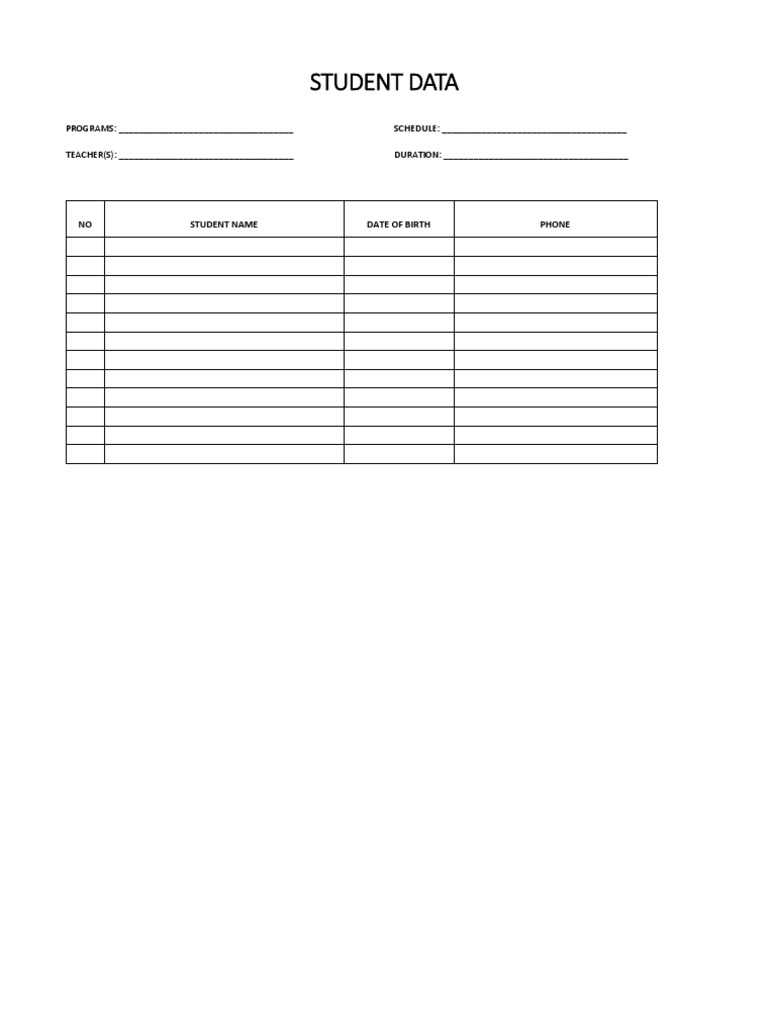 Student Data | PDF | Business