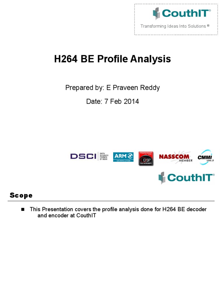 H264 Profile Analysis | PDF | Software Framework | Codec
