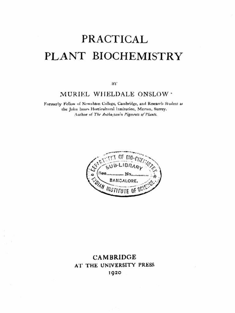 Practical Plant Biochemistry | PDF | Colloid | Carbohydrates
