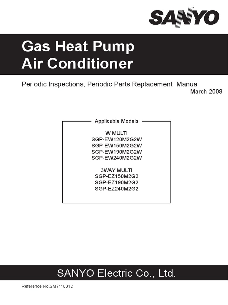 SANYO GHP Manual | PDF | Air Conditioning | Nut (Hardware)
