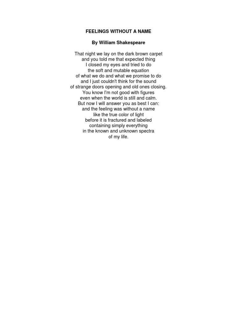 Exploring Unnamed Emotions in Poetry | PDF