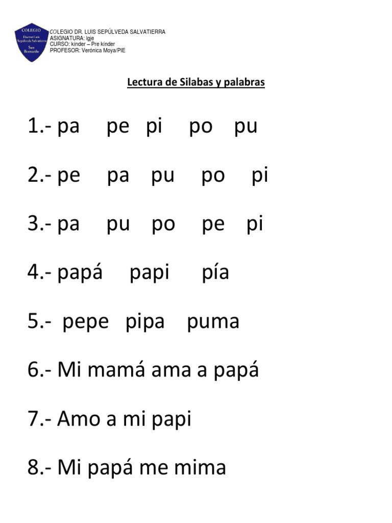 Silaba Pa | PDF