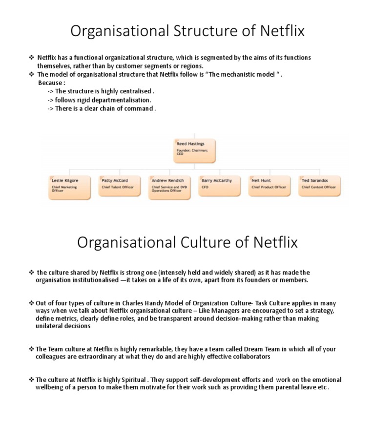 Organisational Structure of Netflix | PDF | Organizational Structure ...