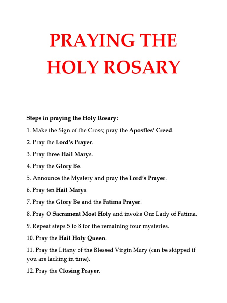 The Holy Rosary | PDF | Rosary | Mary, Mother Of Jesus