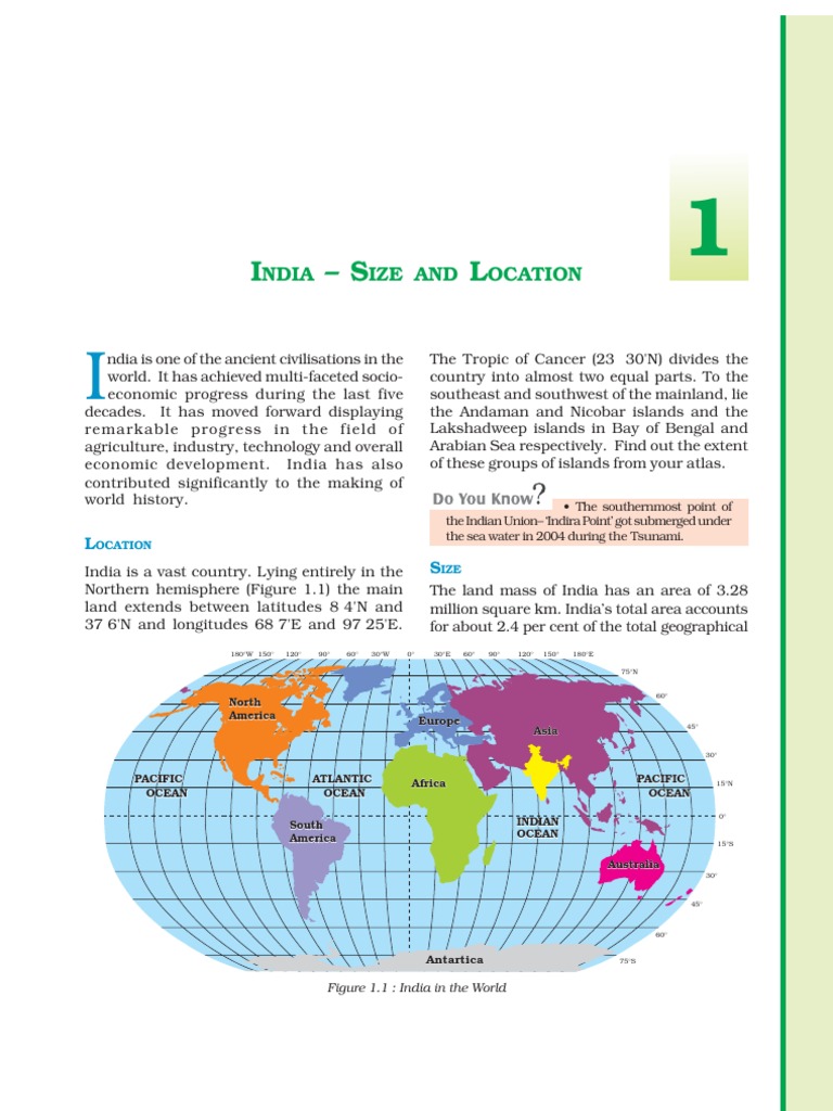 Class9 Geography Unit01 NCERT TextBook English Edition | PDF | Physical ...