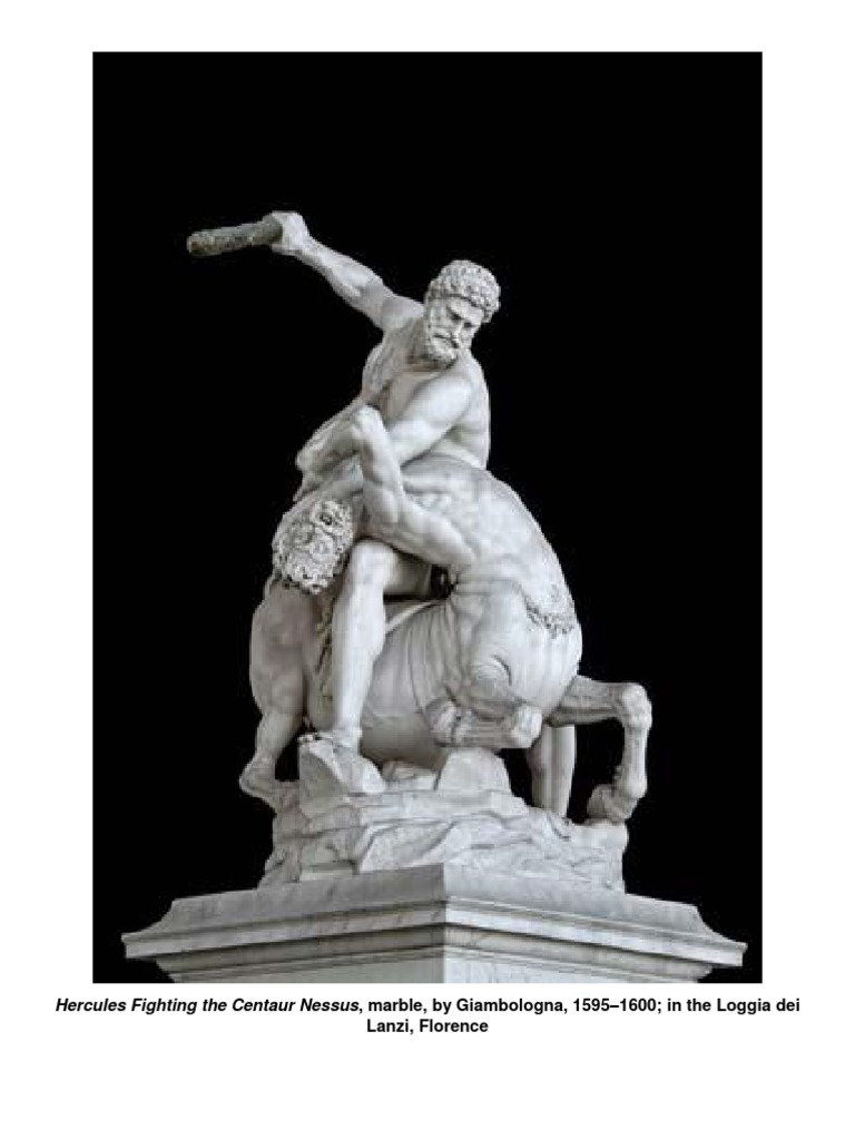 Hercules Fighting The Centaur Nessus, Marble, by Giambologna, 1595 | PDF