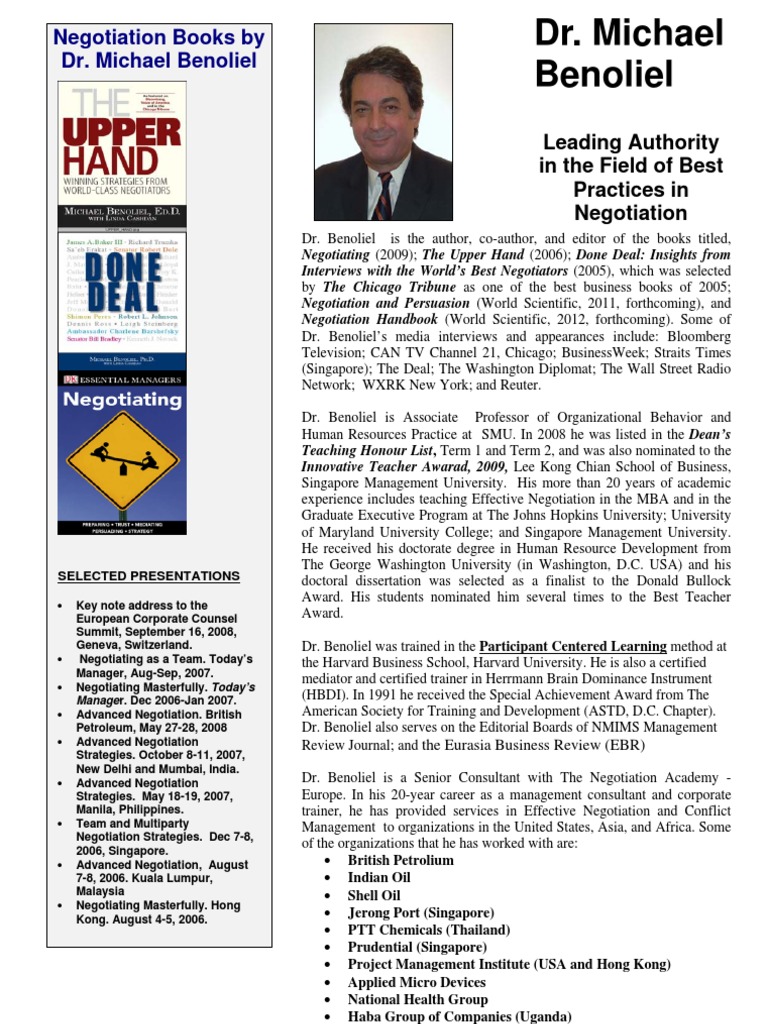 Dr. Benoliel's Bio | PDF | Academia