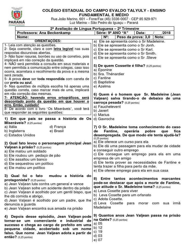 Os Miseráveis | PDF | Cosette | Os Miseráveis