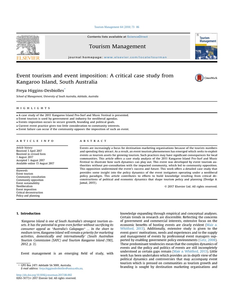 Event Tourism | PDF | Case Study | Tourism