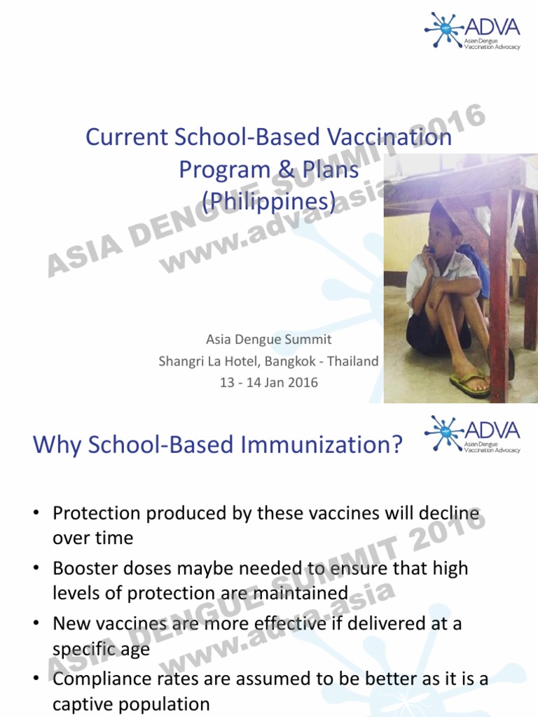 Current School-Based Vaccination Program & Plans (Philippines) | PDF ...