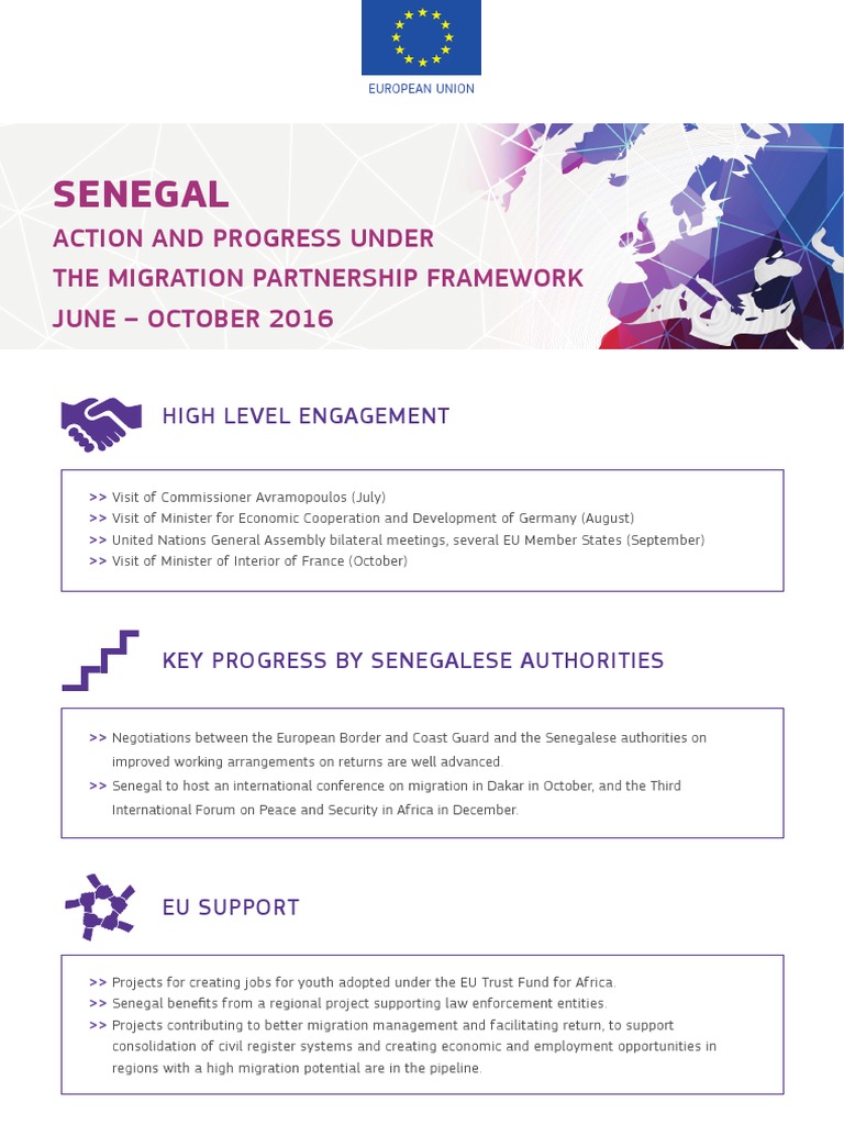 Senegal Action And Progress Under The Migration Partnership Framework