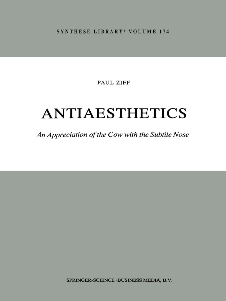 Paul Ziff - Antiaesthetics | PDF | Sequence | Pitch (Music)