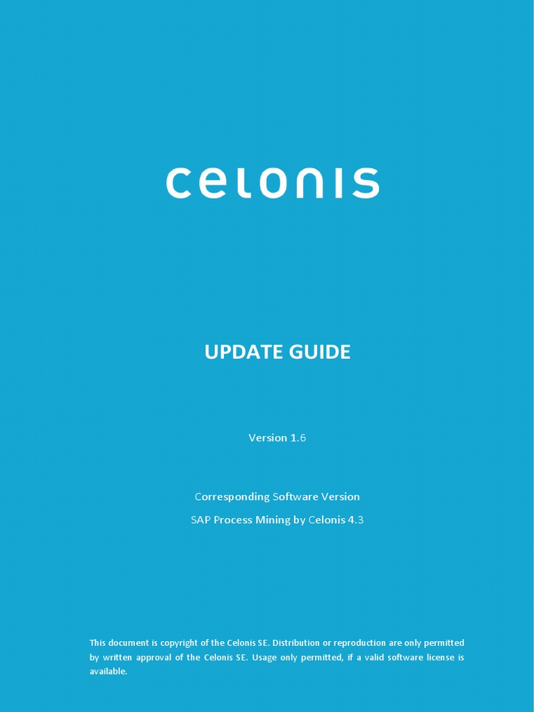 SAP Process Mining by Celonis 4.3 Update Guide 1.6 | PDF | Sap Se | Installation (Computer Programs)