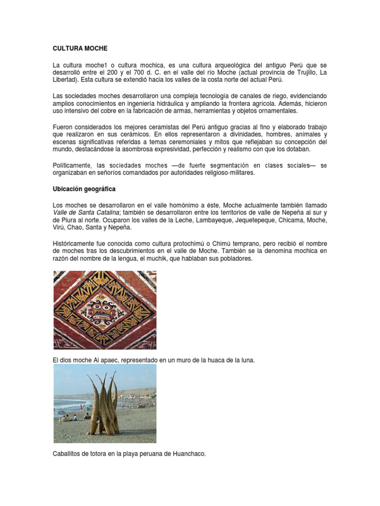 Cultura Moche PDF | PDF