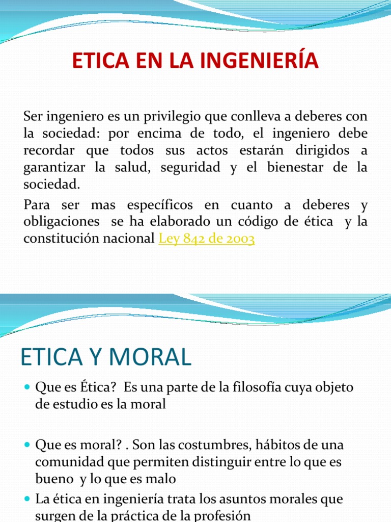Etica en La Ingenieria | PDF | Moralidad | Aparición