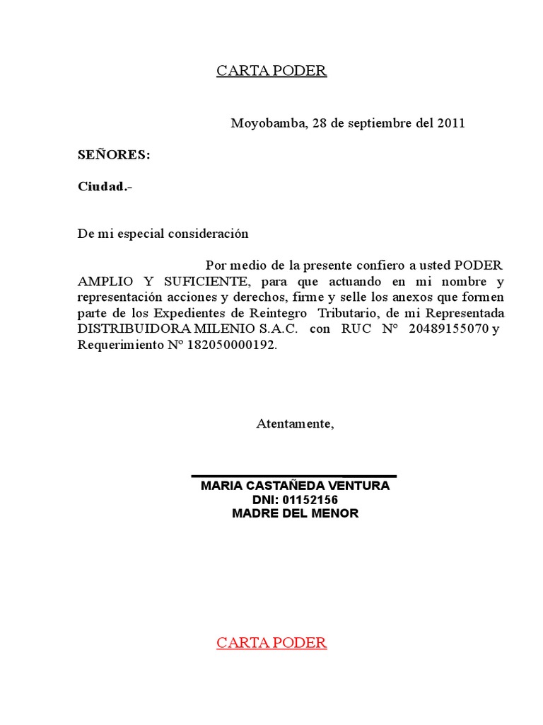 Carta Poder | PDF