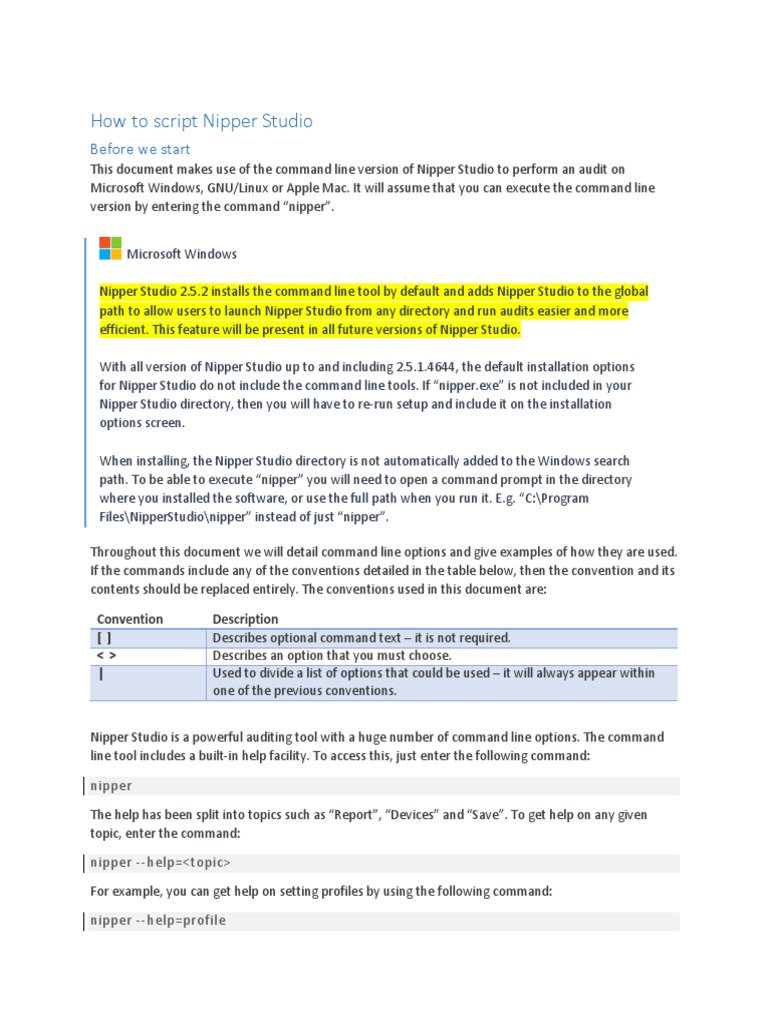 How To Script Nipper Studio | PDF | Command Line Interface | Computer ...