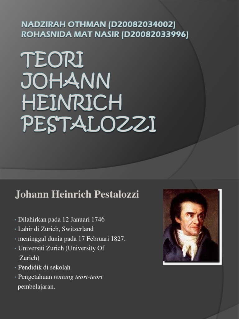 Johann Heinrich Pestalozzi | PDF