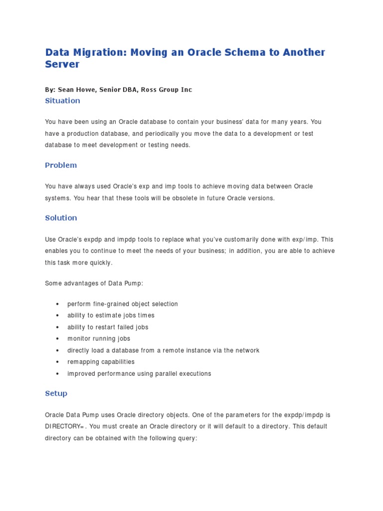Data Migration Pdf Oracle Database Information Retrieval