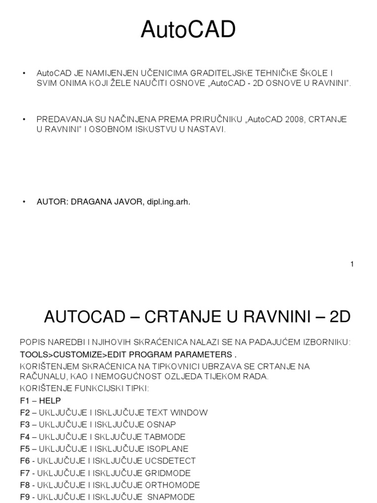 Autocad - 2D | PDF