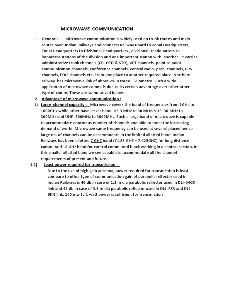 Microwave Communication::-Microwave Communication Is Widely Used On ...