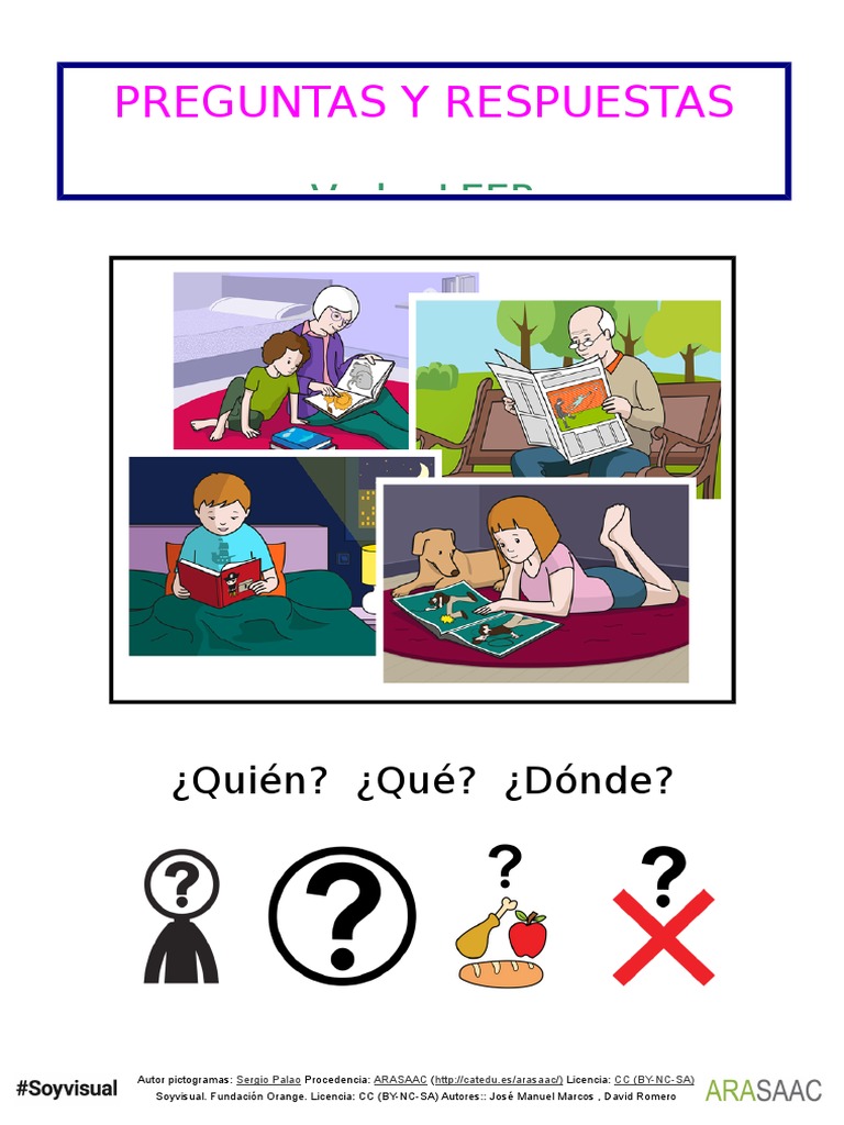 Aprendo A Responder A Preguntas Quien Que Donde LEER | PDF