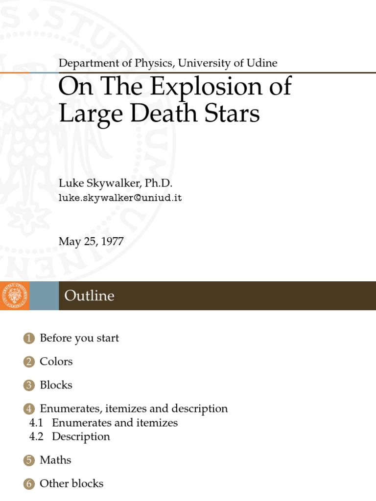 On The Explosion of Large Death Stars: Department of Physics ...