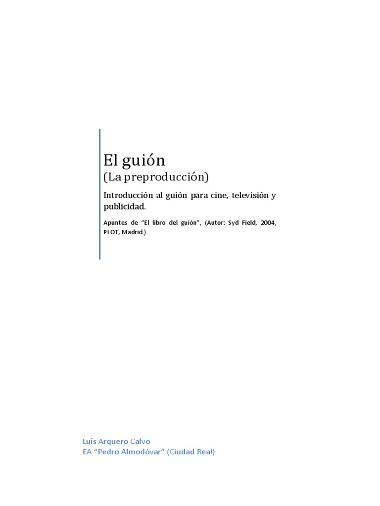 El Guión | Descargar gratis PDF | Guión