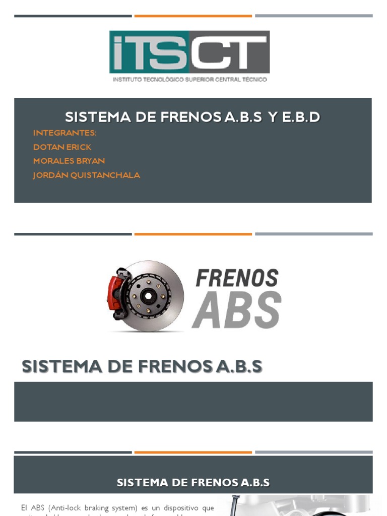 FENOS ABS Y EBD Com | PDF | Sistema de freno antibloqueo | Presión
