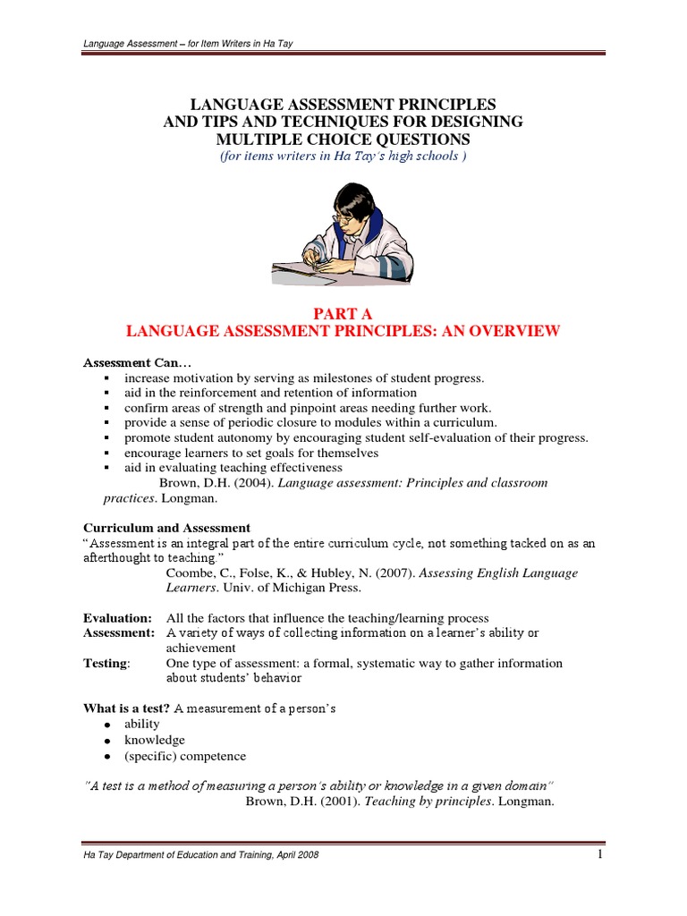 Guidelines for Developing Effective English Language Assessments for ...