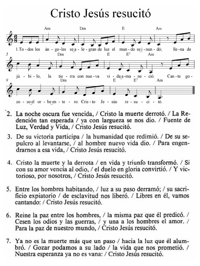Cristo Jesús Resucitó Partitura PDF | PDF