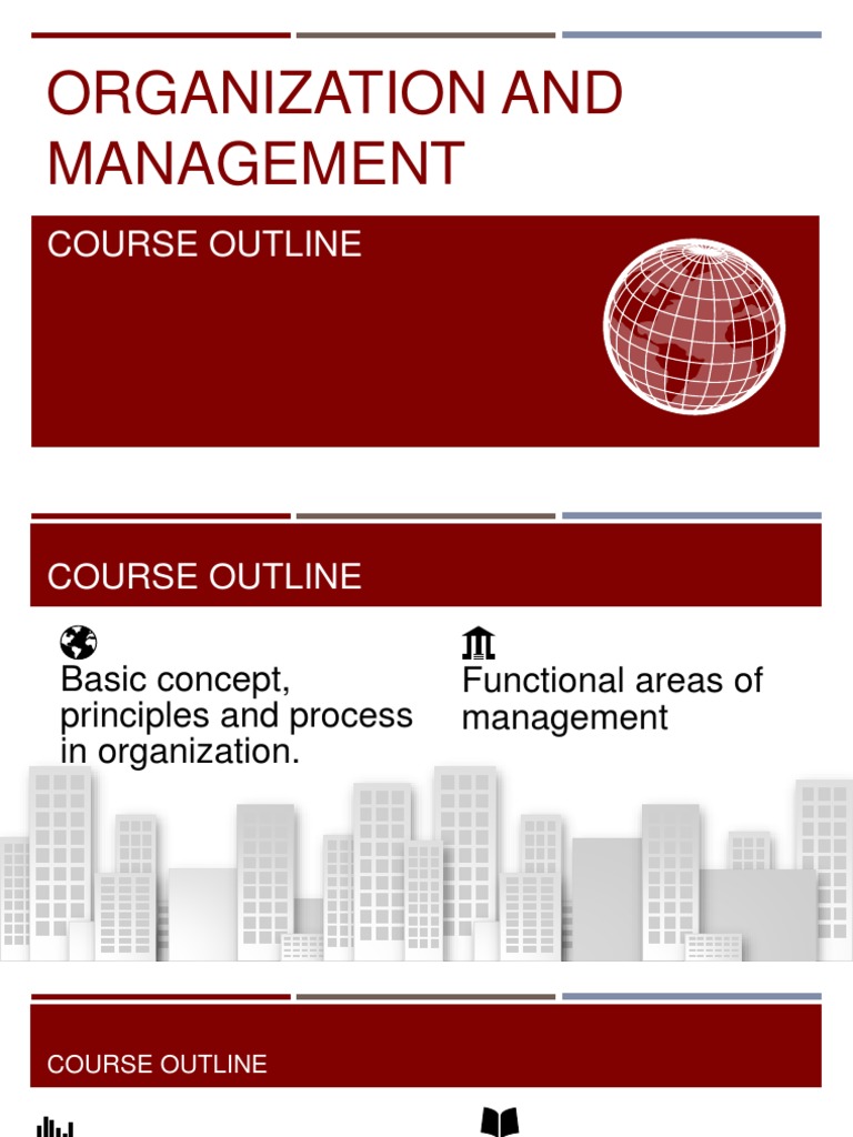 Organization and Management Course Outline | PDF