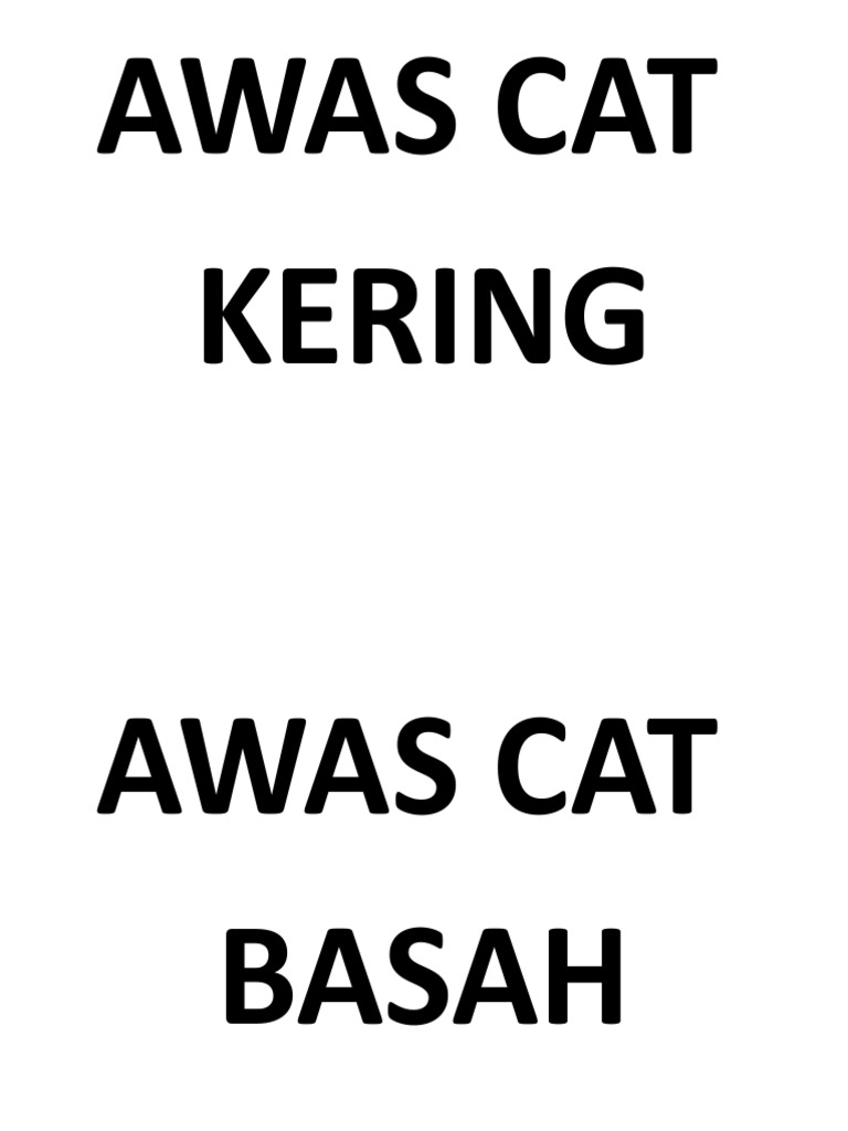 Awas Cat Basah | PDF