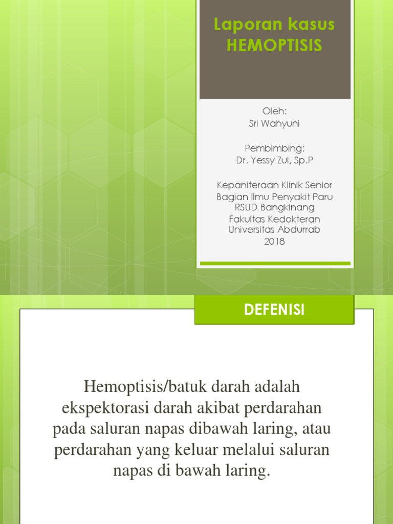 Hemoptisis | PDF