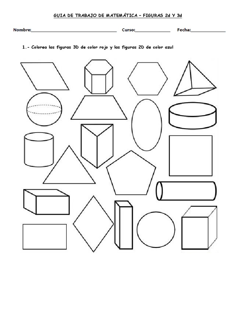 Guia de Trabajo Figuras 2d y 3d | PDF | Métodos y materiales de ...