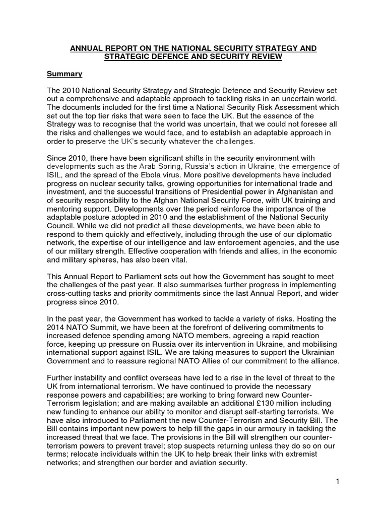 Actually Annual Report | PDF | National Security | Nato