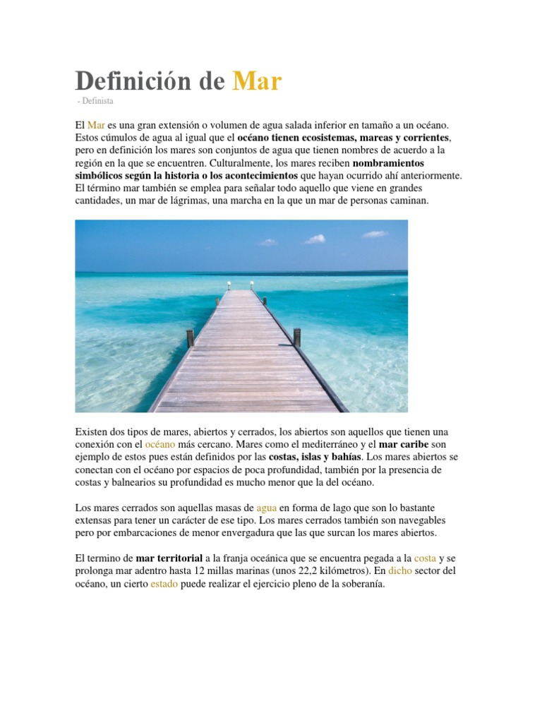 Definición de OCEANO | PDF