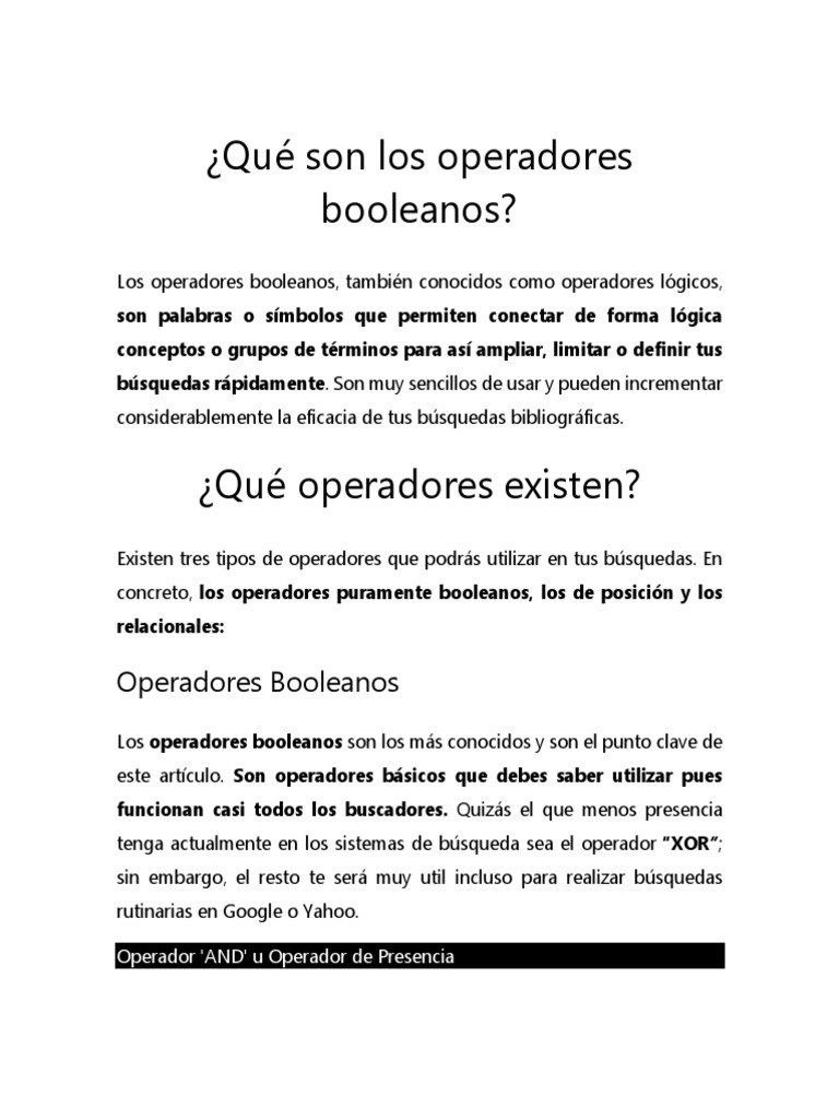 Qué Son Los Operadores Booleanos | Comillas | Puerta lógica