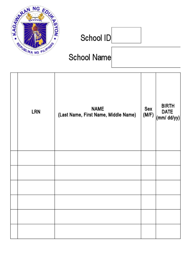 School Forms 1 To 10 Spread Sheet | PDF | Curriculum | Teachers