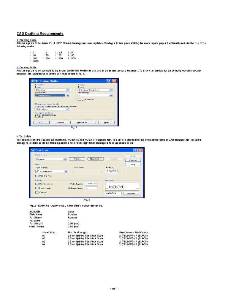 CAD Drafting Requirement | PDF | Color | Graphic Design