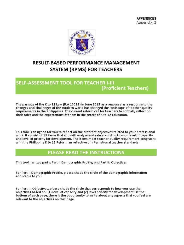 Result-Based Performance Management System (RPMS) For Teachers | PDF ...
