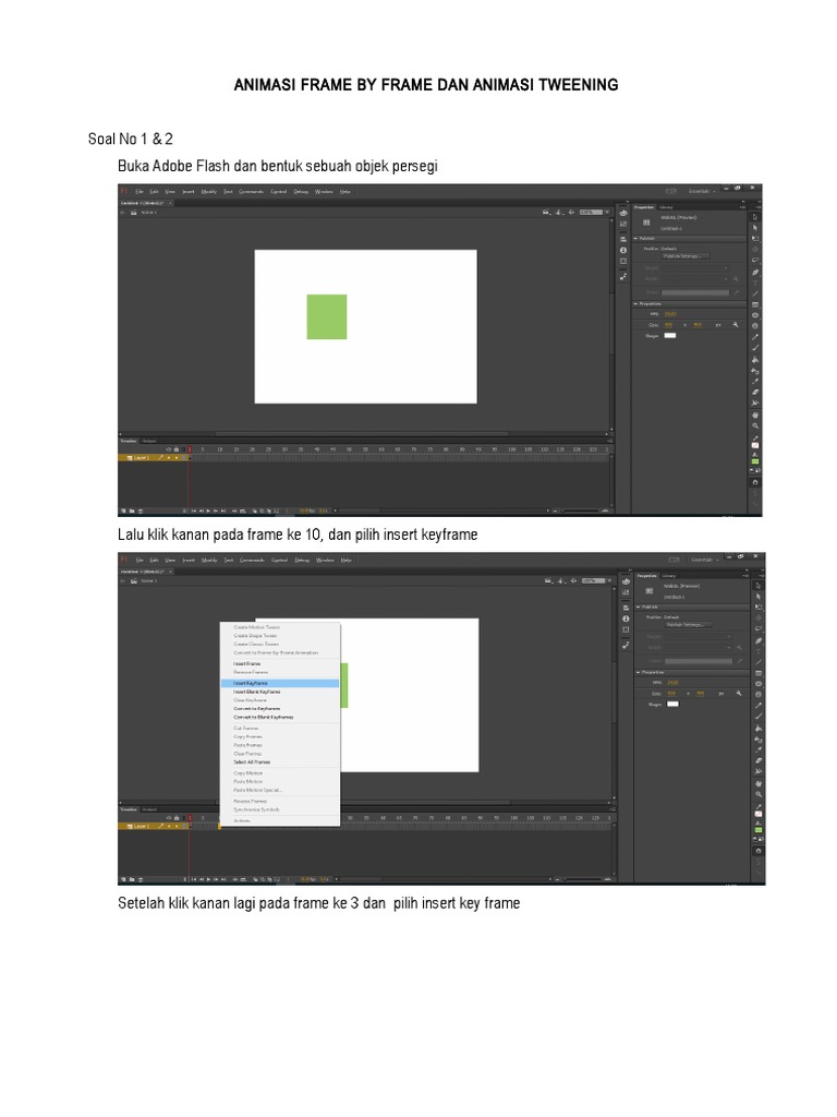 Animasi Frame by Frame Dan Animasi Tweening | PDF
