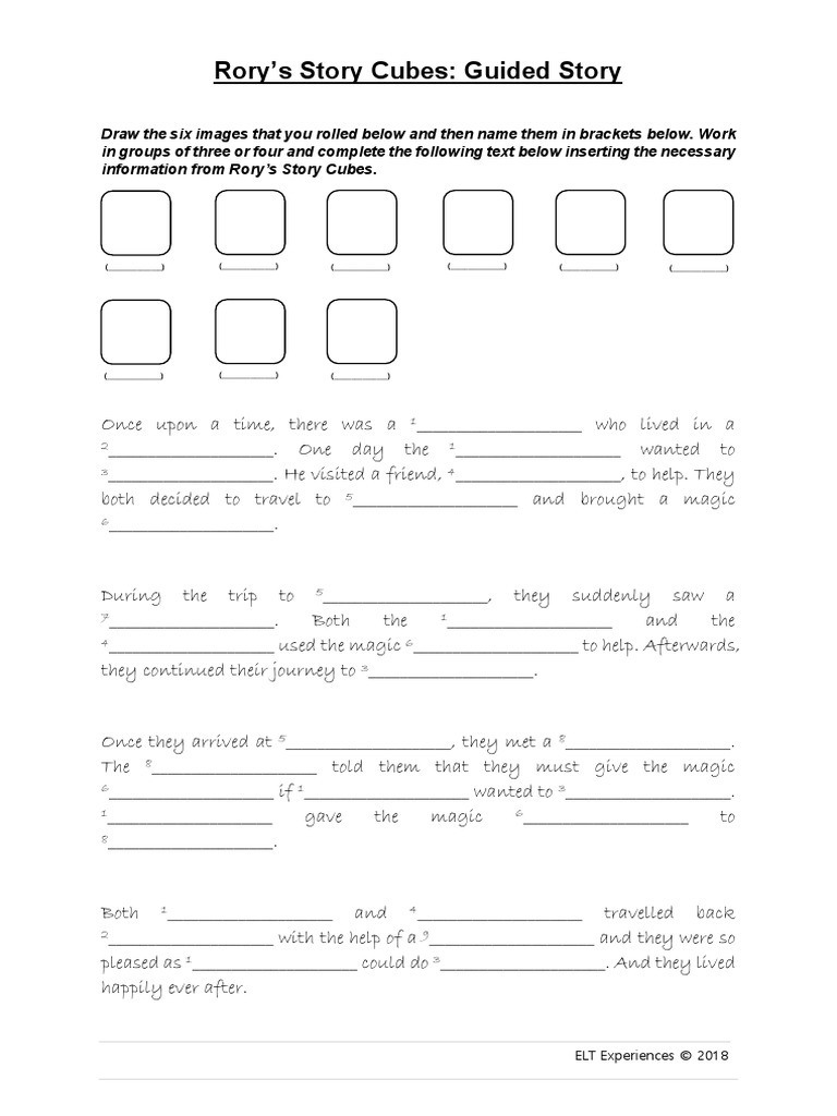 Class Story Cubes Template (Elementary) | PDF
