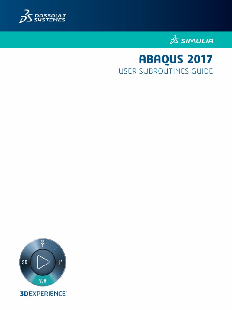 Abaqus2017 USERSUBS | PDF | Subroutine | Interface (Computing)