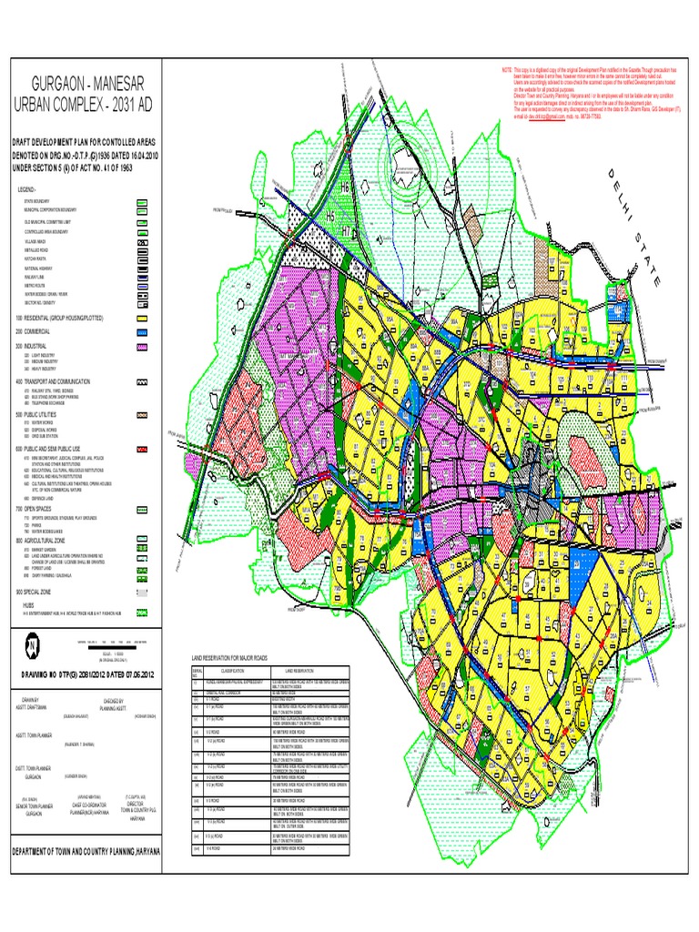 Gurgaon - Manesar Urban Complex - 2031 Ad: Delhi State | PDF