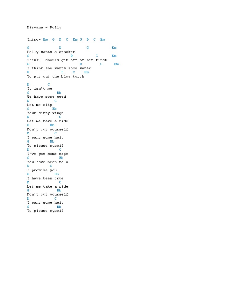 Nirvana - Polly | PDF