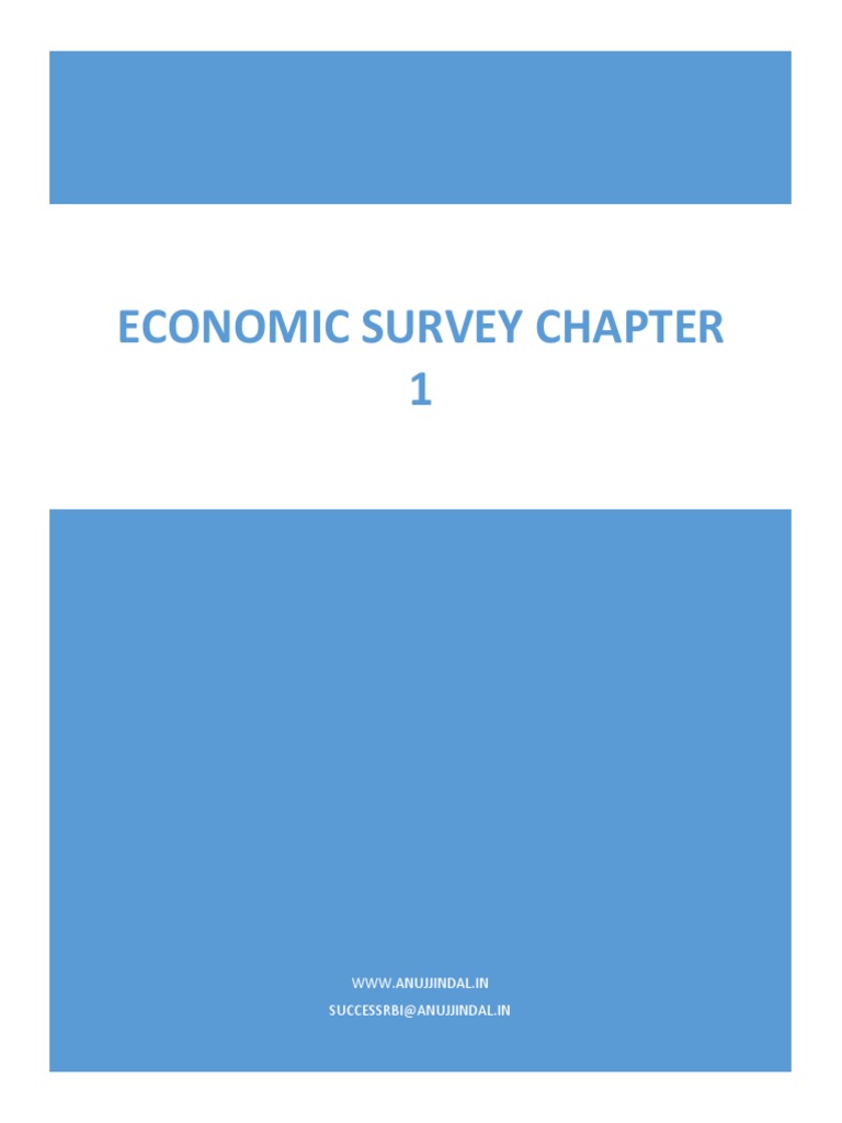 Economic Survey Chapter 1: WWW - Anujjindal.In Successrbi@Anujjindal ...