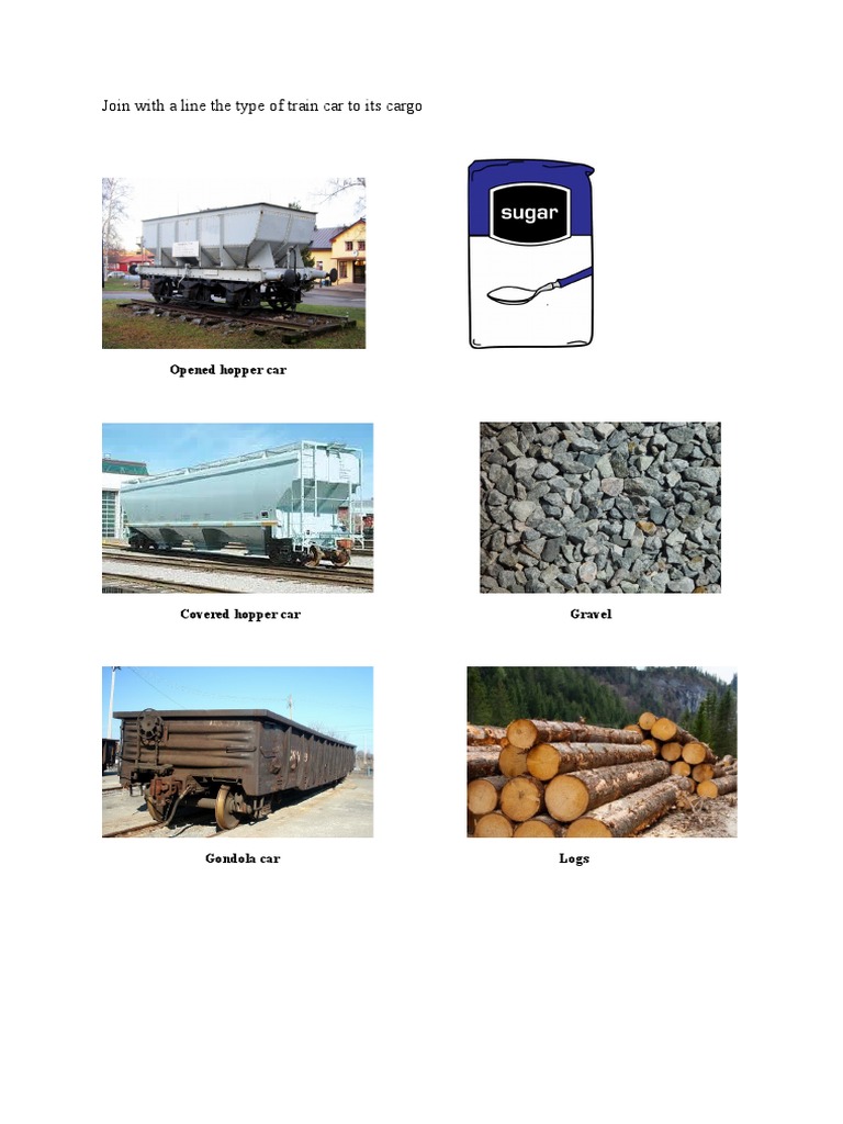 Train Car Types and Cargo Guide | PDF | Freight Transport | Land Transport