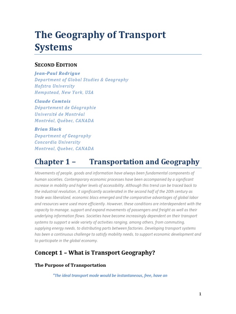 The Geography of Transport Systems | PDF | Canal | Transport